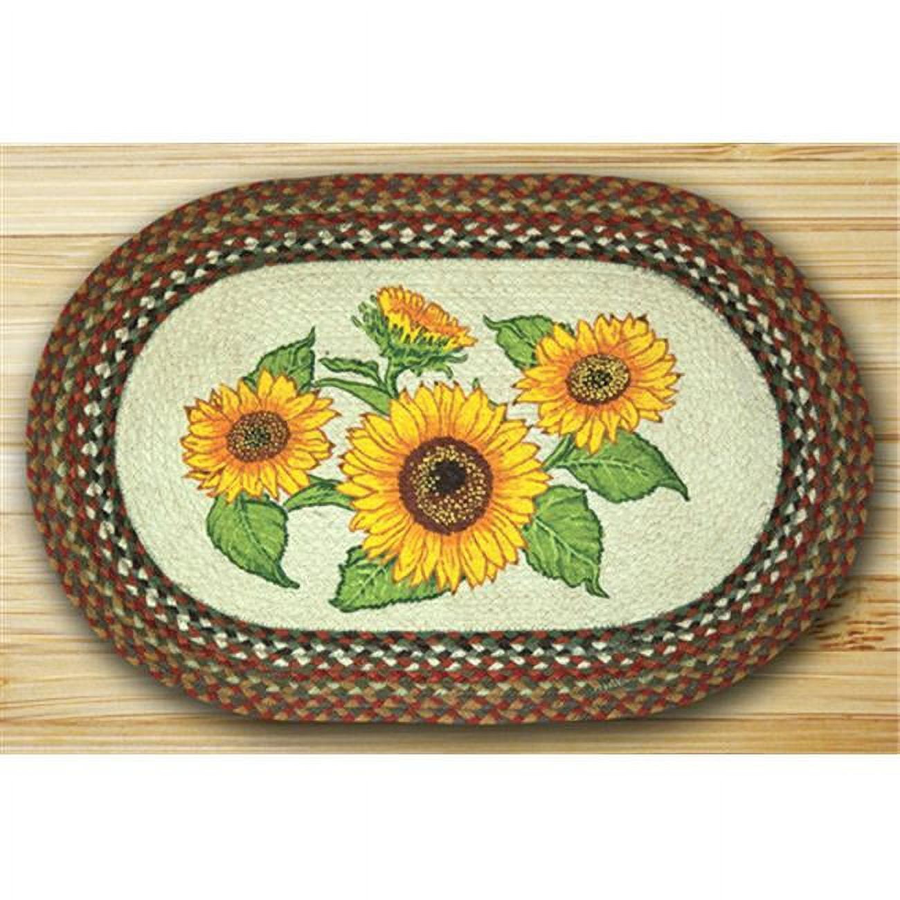 Earth Rugs 65-300S Oval Patch Rug- Sunflowers - Walmart.com