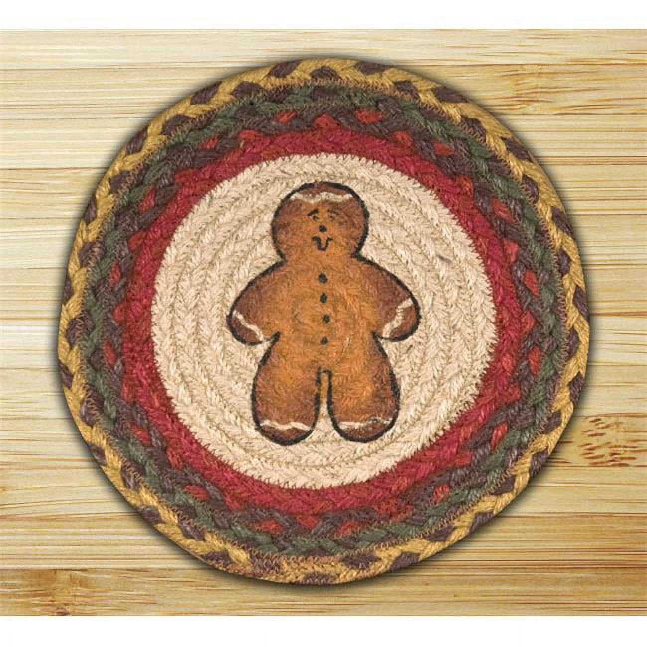 Earth Rugs 80-111GBM Gingerbread Man Printed Round Swatch - Walmart.com