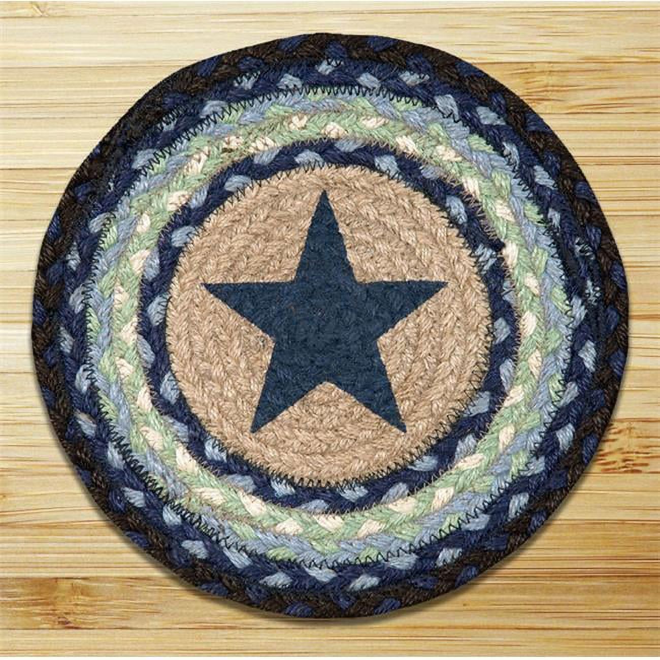Earth Rugs 80-312BS Blue Star Printed Round Swatch - Walmart.com