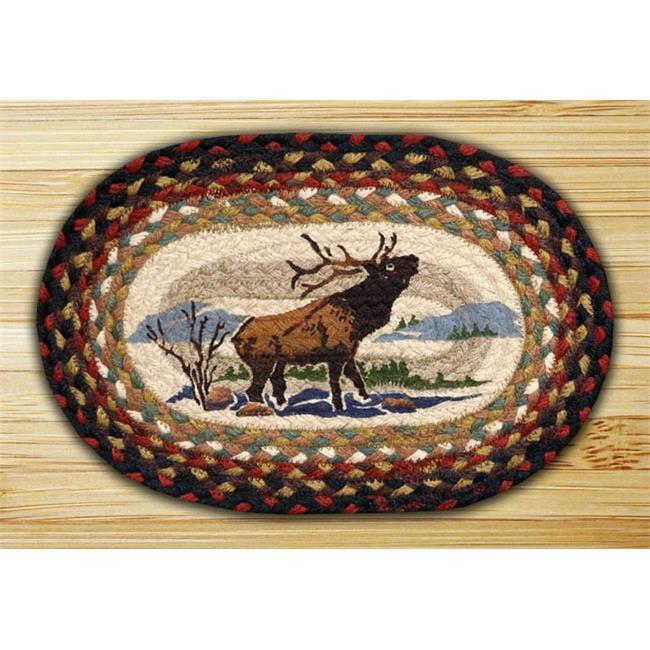 Earth Rugs 81-319WE Winter Elk Printed Oval Swatch - Walmart.com