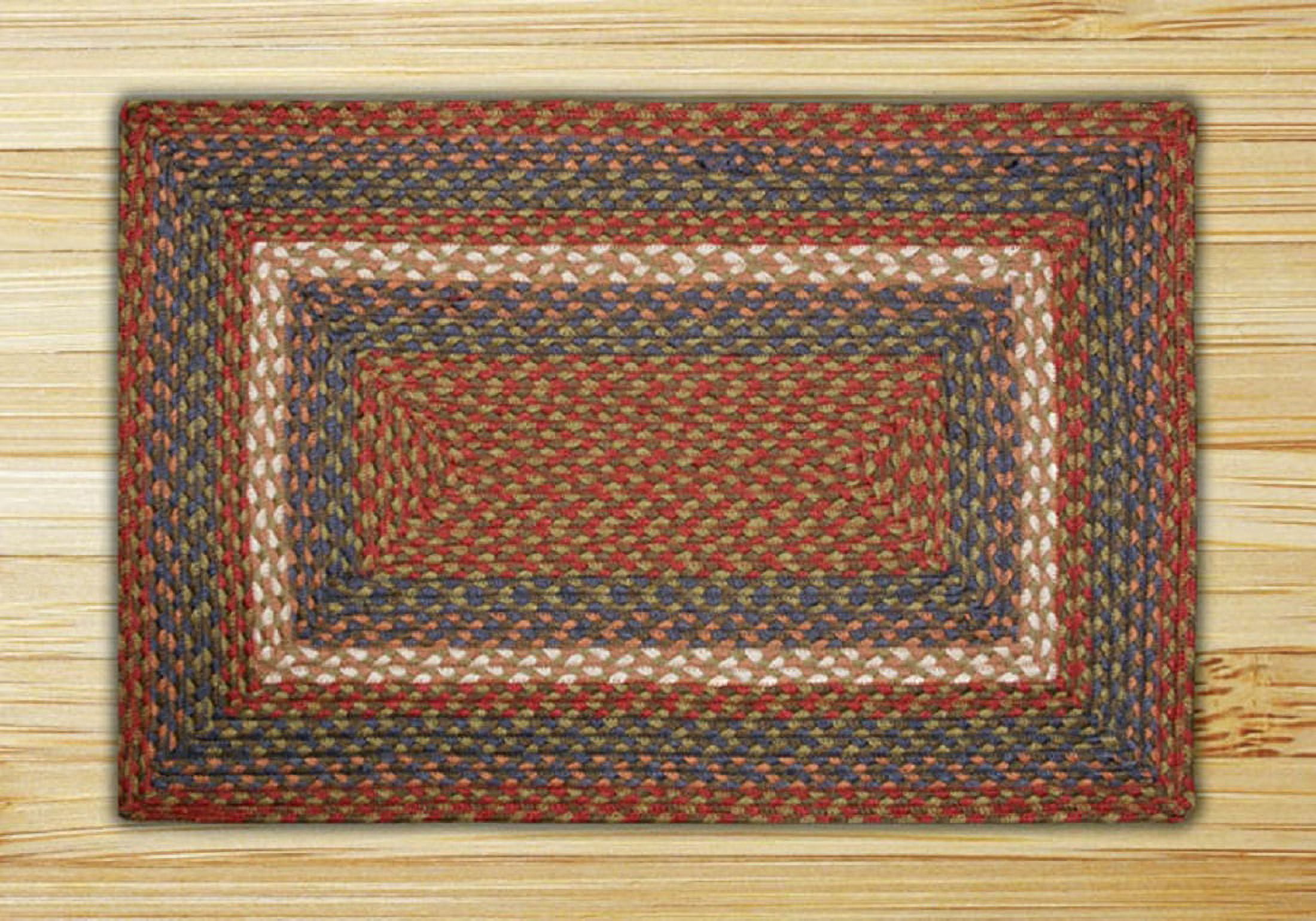 Earth Rugs Burgundy/Gray Braided Area Rug - Walmart.com