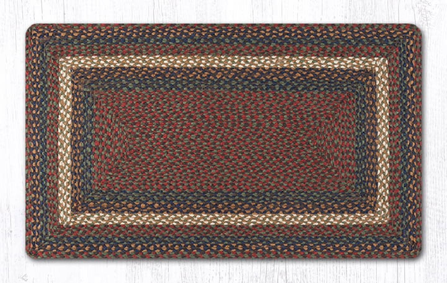 Earth Rugs RC-40 Burgundy / Gray Oblong Braided Rug 27 Inch X 45 Inch ...