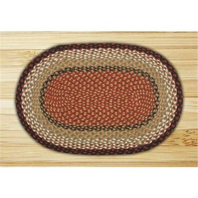 Earth Rugs Rectangle Braided Rug - Burgundy-Mustard - 20 x 30 in ...