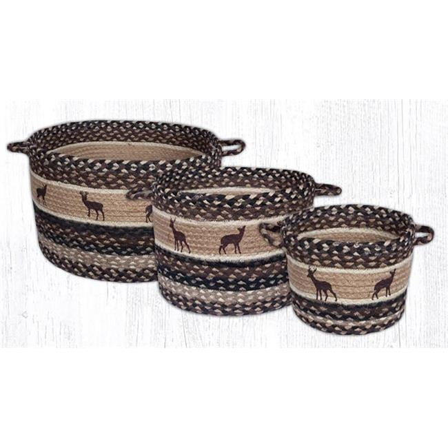 Earth Rugs UBP-518 Deer Silhouettes Printed Utility Basket 9" x 7 ...