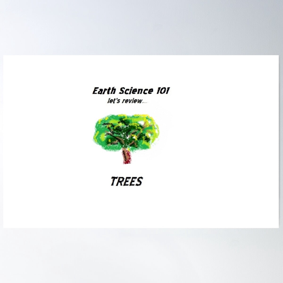 Earth Science 101...Trees Poster Wall Art, Modern Wall Decor For Living ...