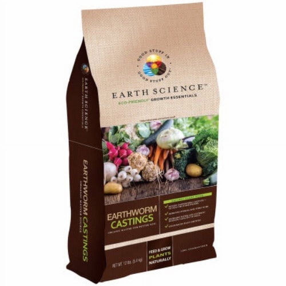 Earth Science 11896-4 12 LB Bag of Earthworm Castings Organic Compost ...