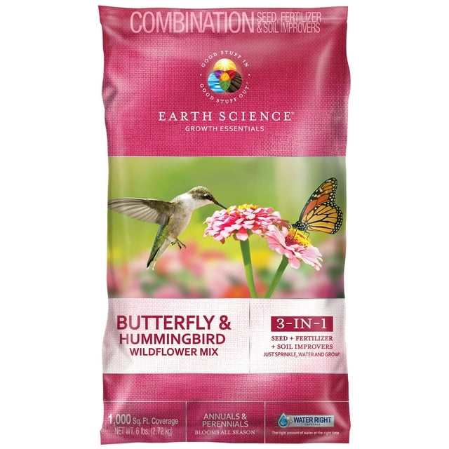 Earth Science 6 lb Wildflower Butterfly & Hummingbird Mix, 3-in-1 ...