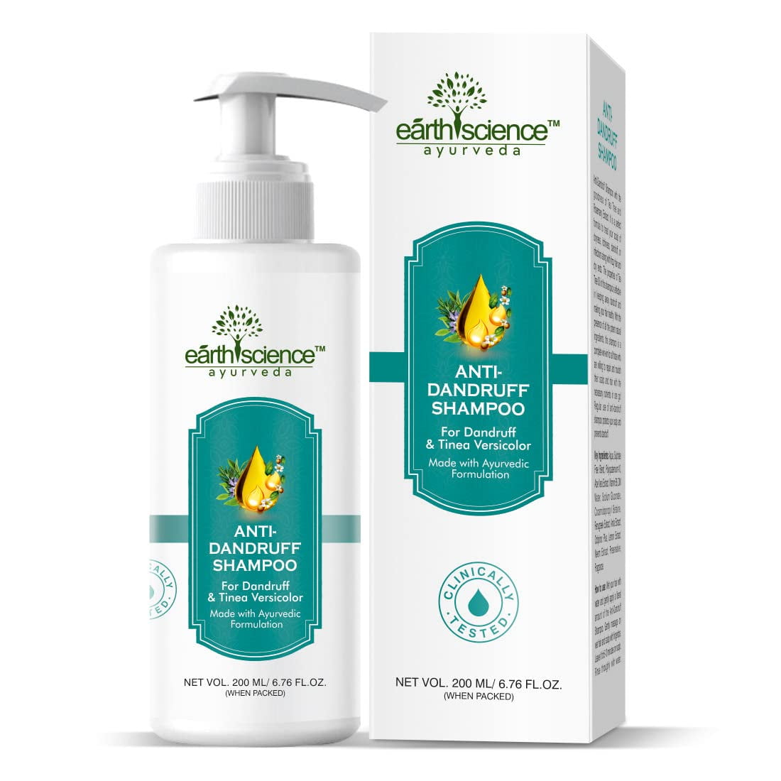 Earth Science Ayurveda Anti Dandruff Shampoo With Tea Tree & Rosemary ...