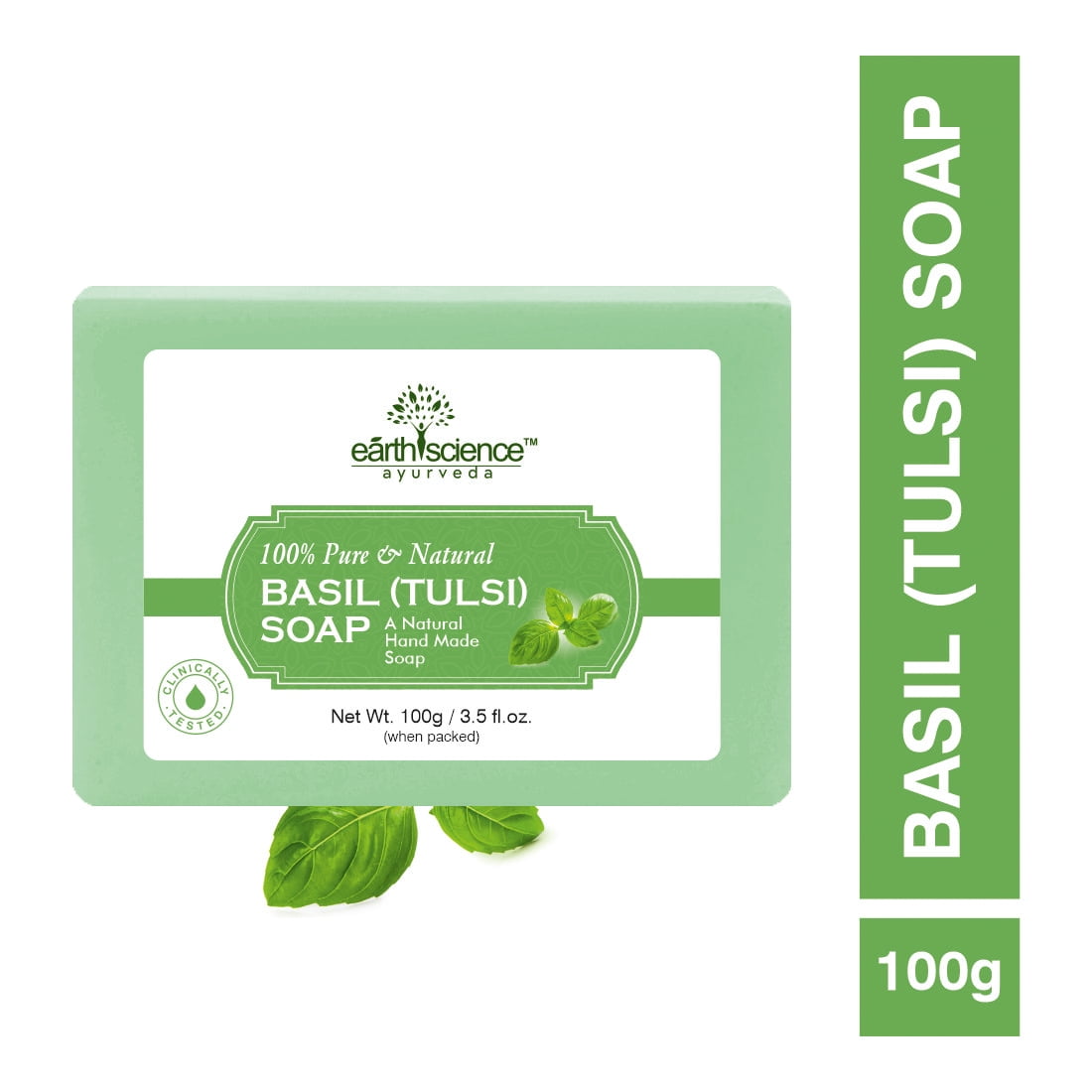 Earth Science Ayurveda Basil Bath Soap 100% Natural Handmade each 125gm ...