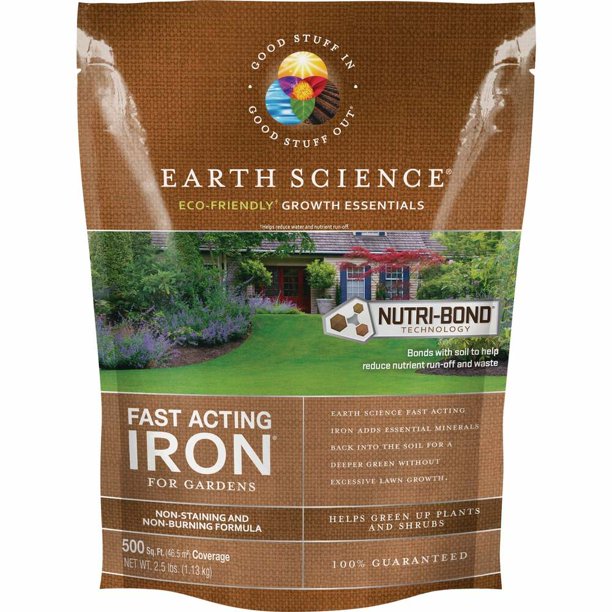 Earth Science Fast Acting 2.5 Lb. 1250 Sq. Ft. Coverage Iron & Soil ...