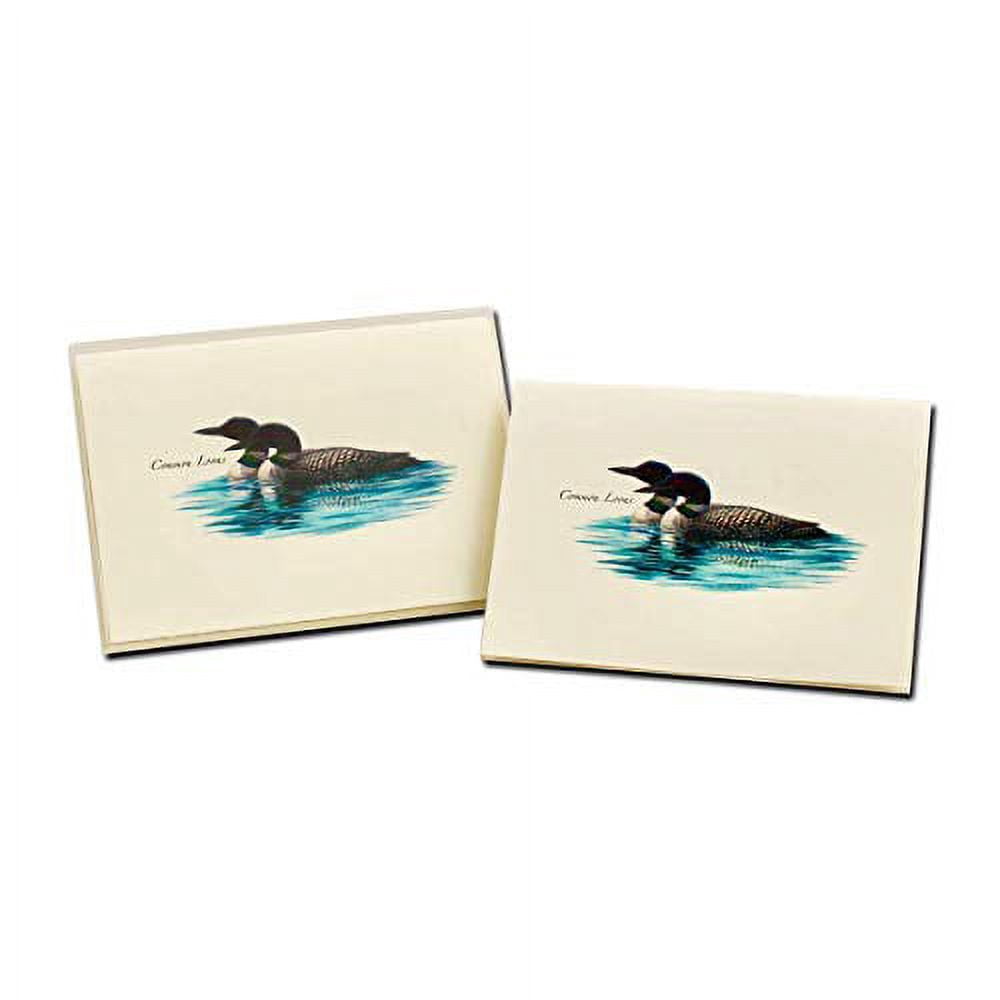 Earth Sky + Water - Loon Pair Notecard Set - 8 Blank Cards with ...