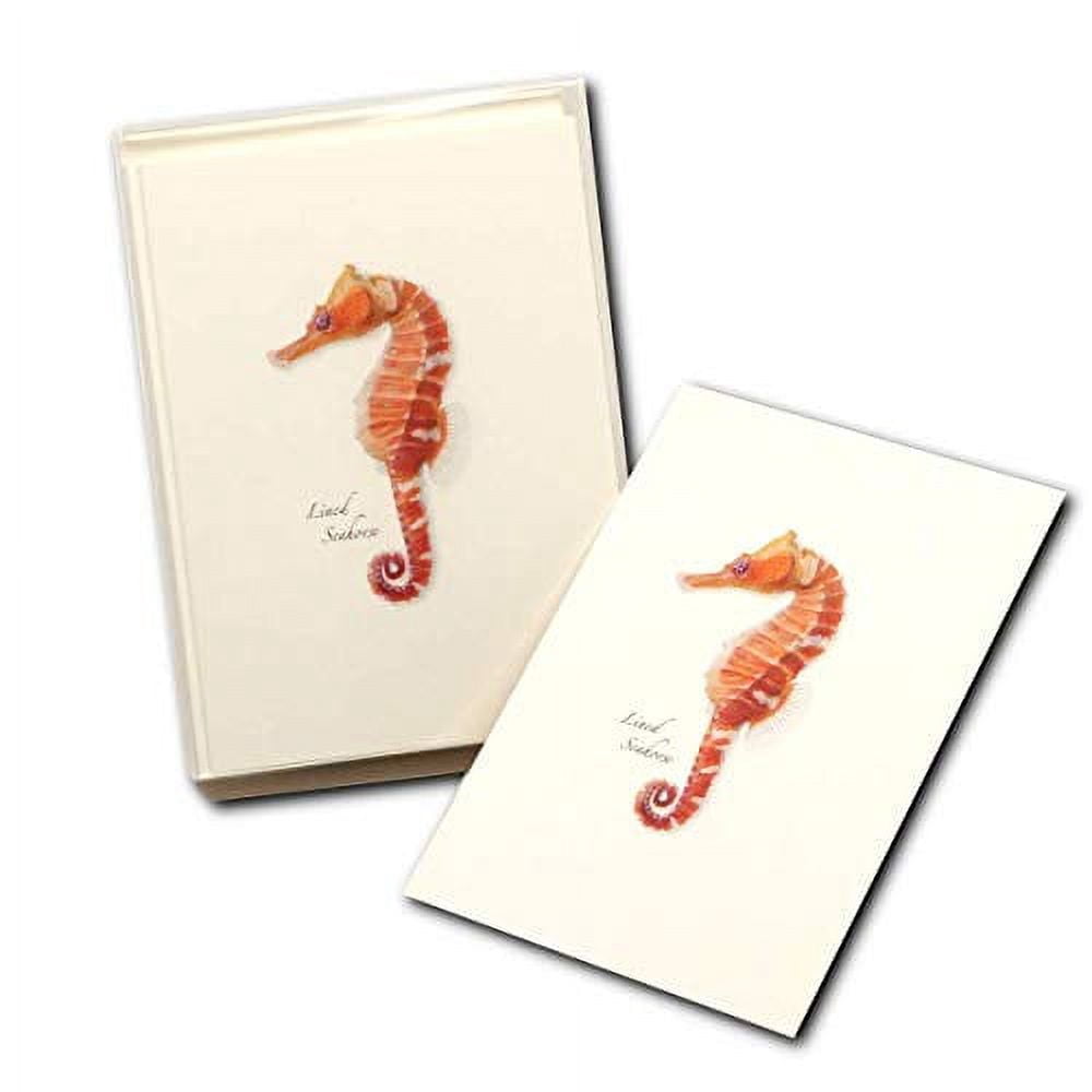 Earth Sky + Water - Seahorse Notecard Set - 8 Blank Cards with ...