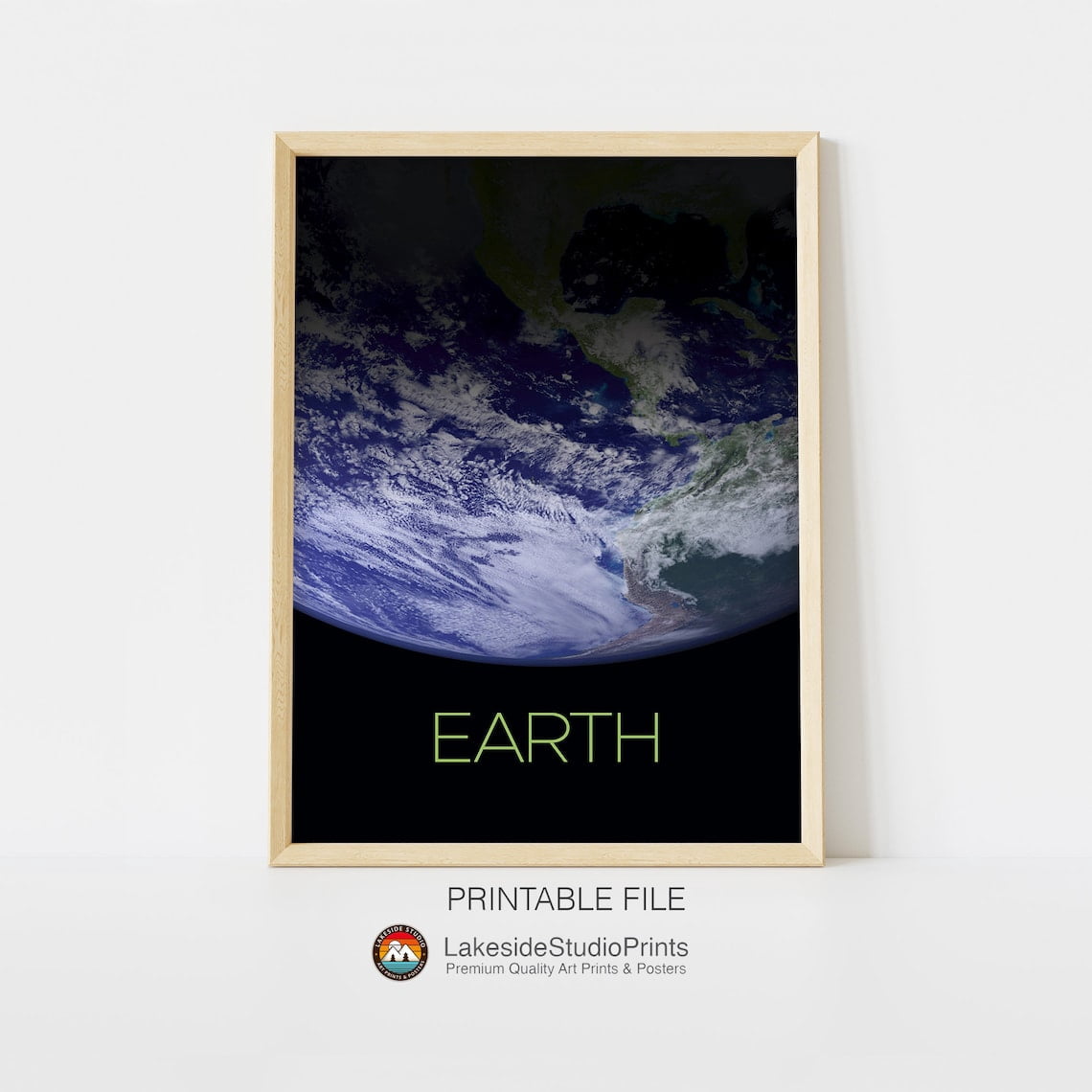 Earth Space Poster Nasa Our Planets Instant Jpg File Printable Jpeg ...