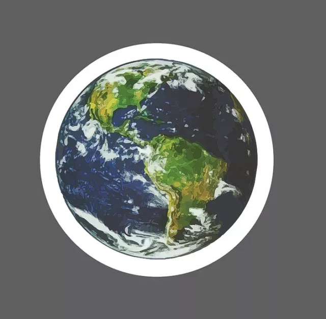 Earth Sticker Space View Waterproof Sticker Phone Decal Water Bottle ...
