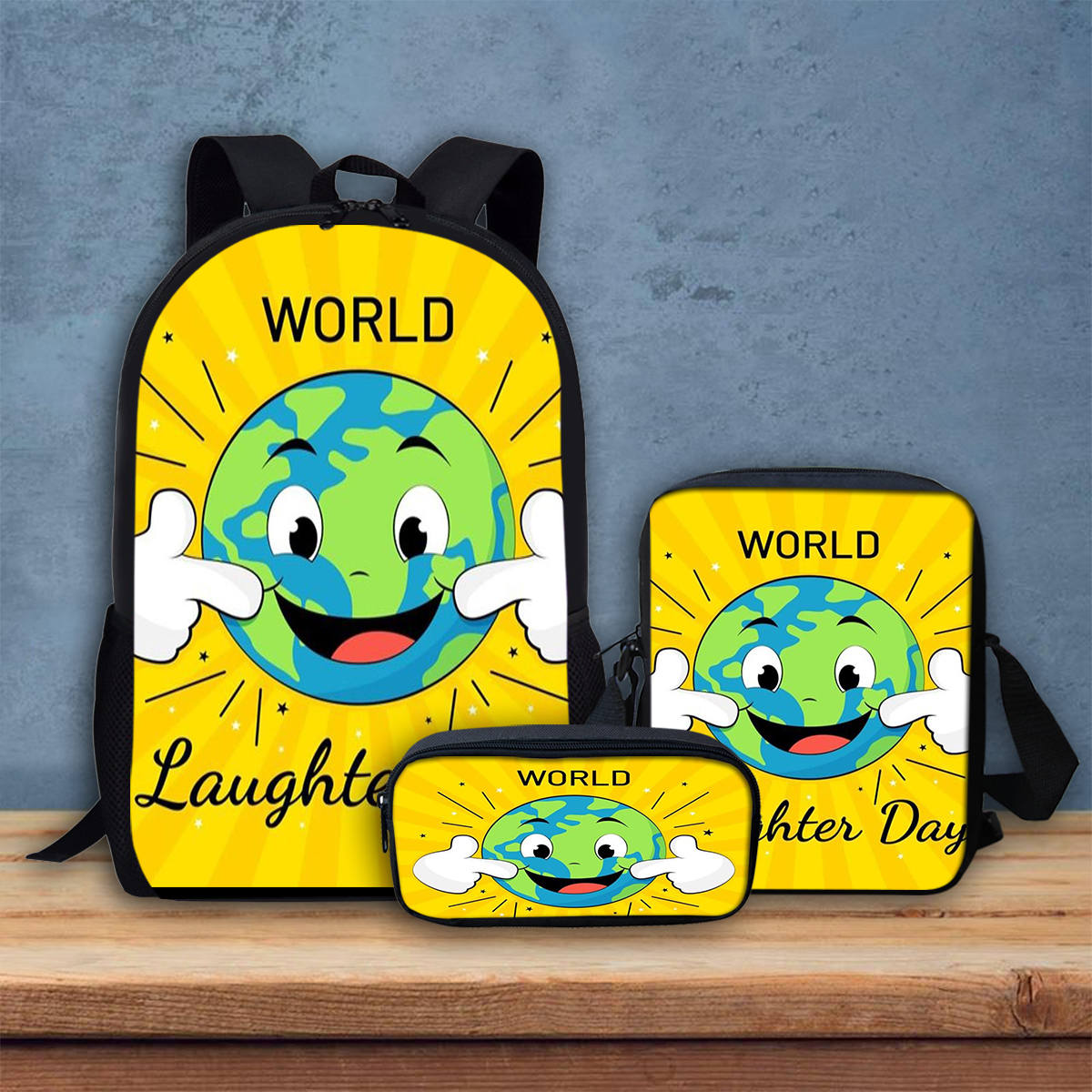 Earth Study 3Pcs/Set Backpack Outdoor Leisure Comfortable School Bag ...