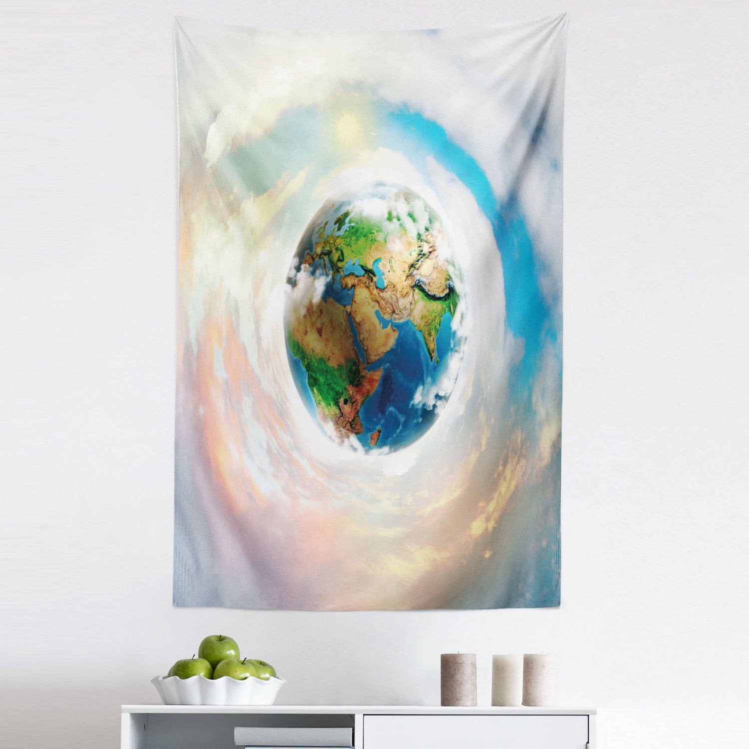 Earth Tapestry, Vibrant Colorful Image of Planet Earth Vivid Continents ...