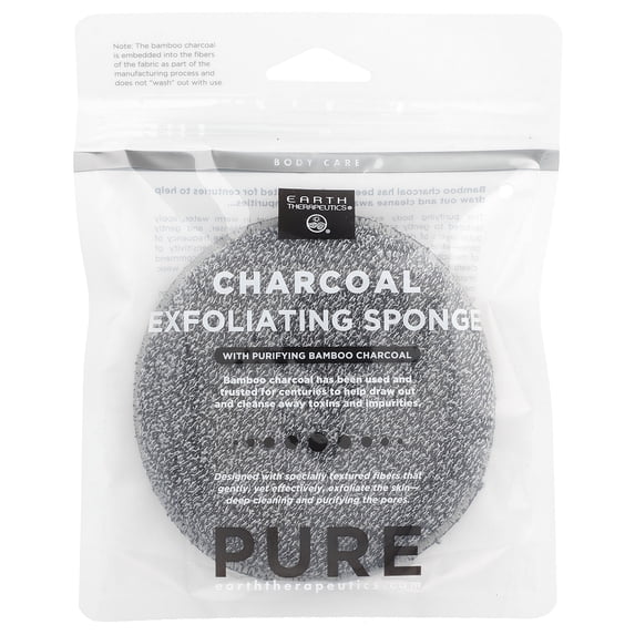 Earth Therapeutics Charcoal Exfoliating Sponge, 1 Sponge - Walmart.com