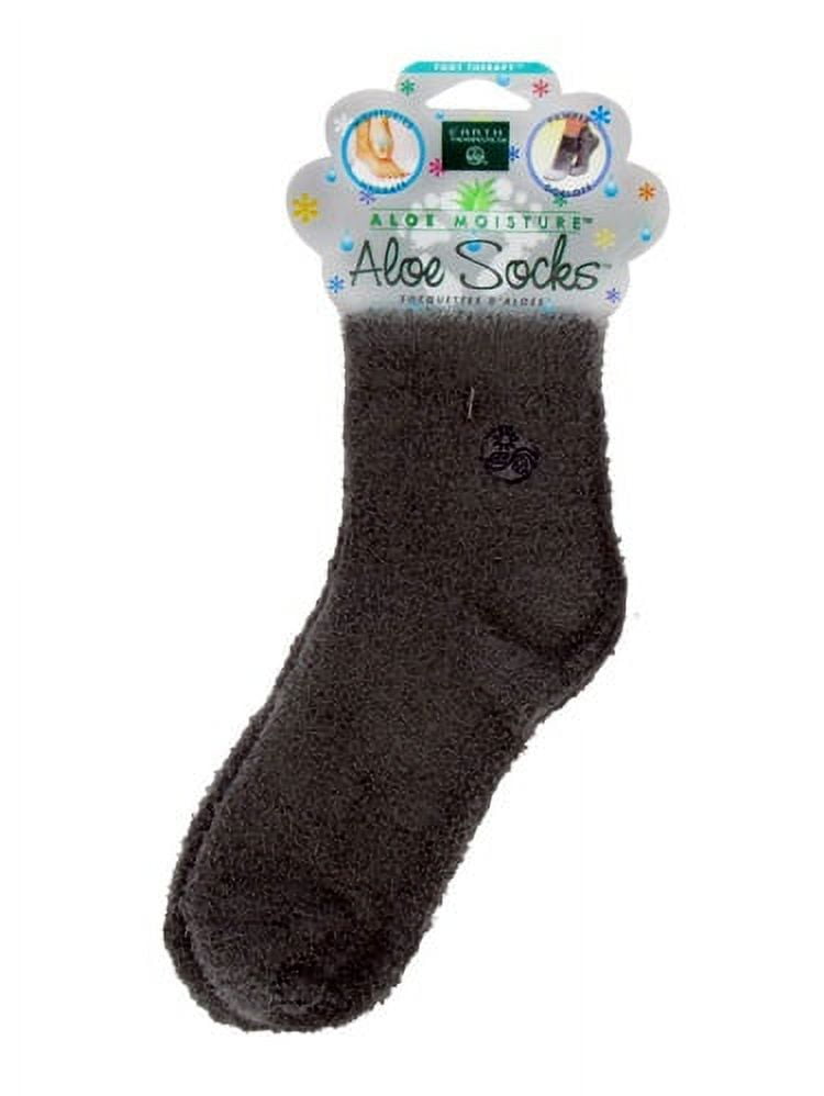 Earth Therapeutics Moisturizing Aloe Socks, Gray, 1 Pair, 2 Pack ...