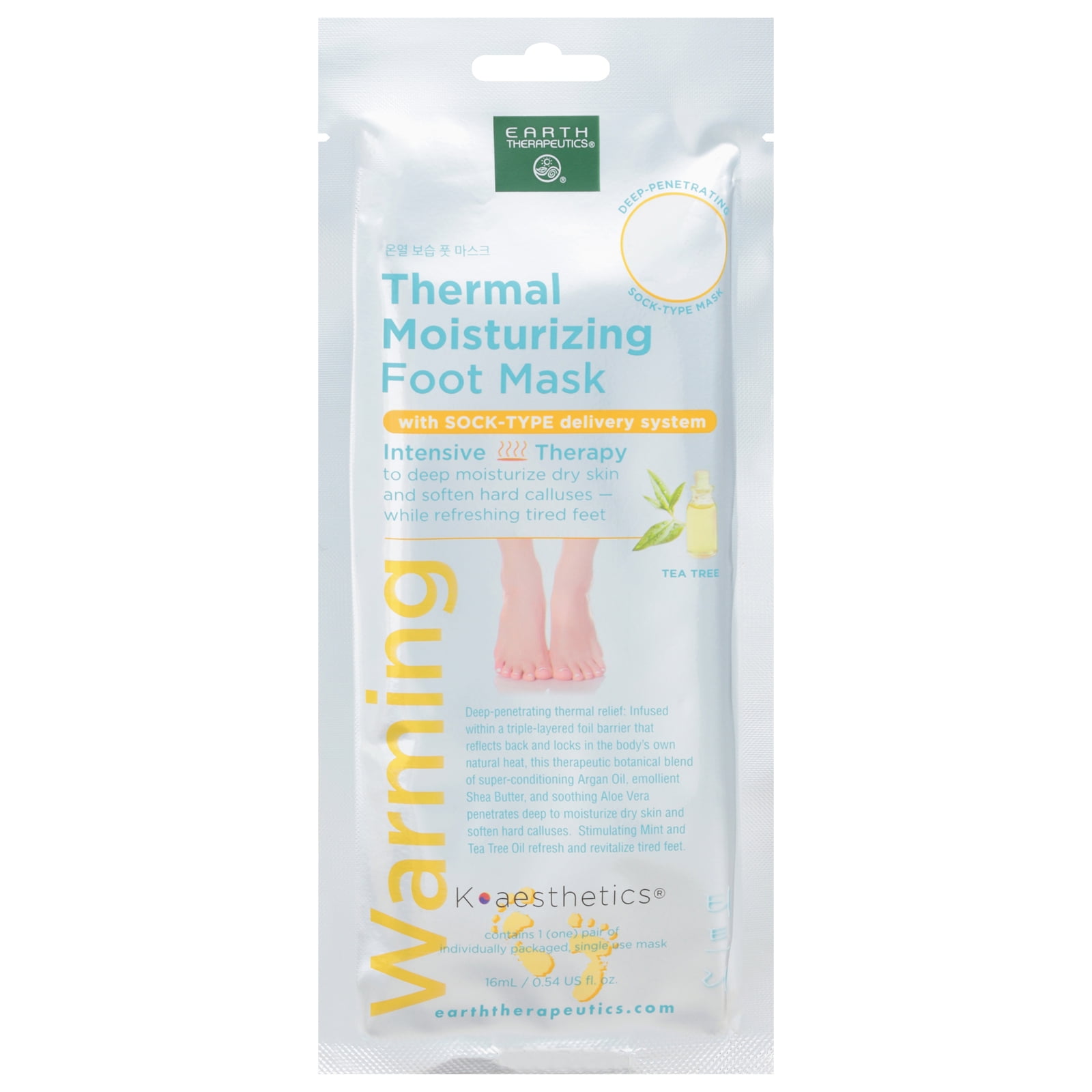 Earth Therapeutics Thermal Moisturizing Foot Mask, 1 Ea - Walmart ...