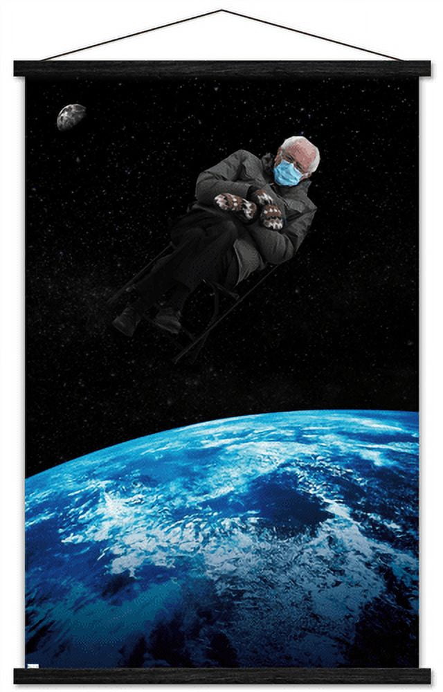 Earth To Bernie Wall Poster with Magnetic Frame, 22.375" x 34 ...