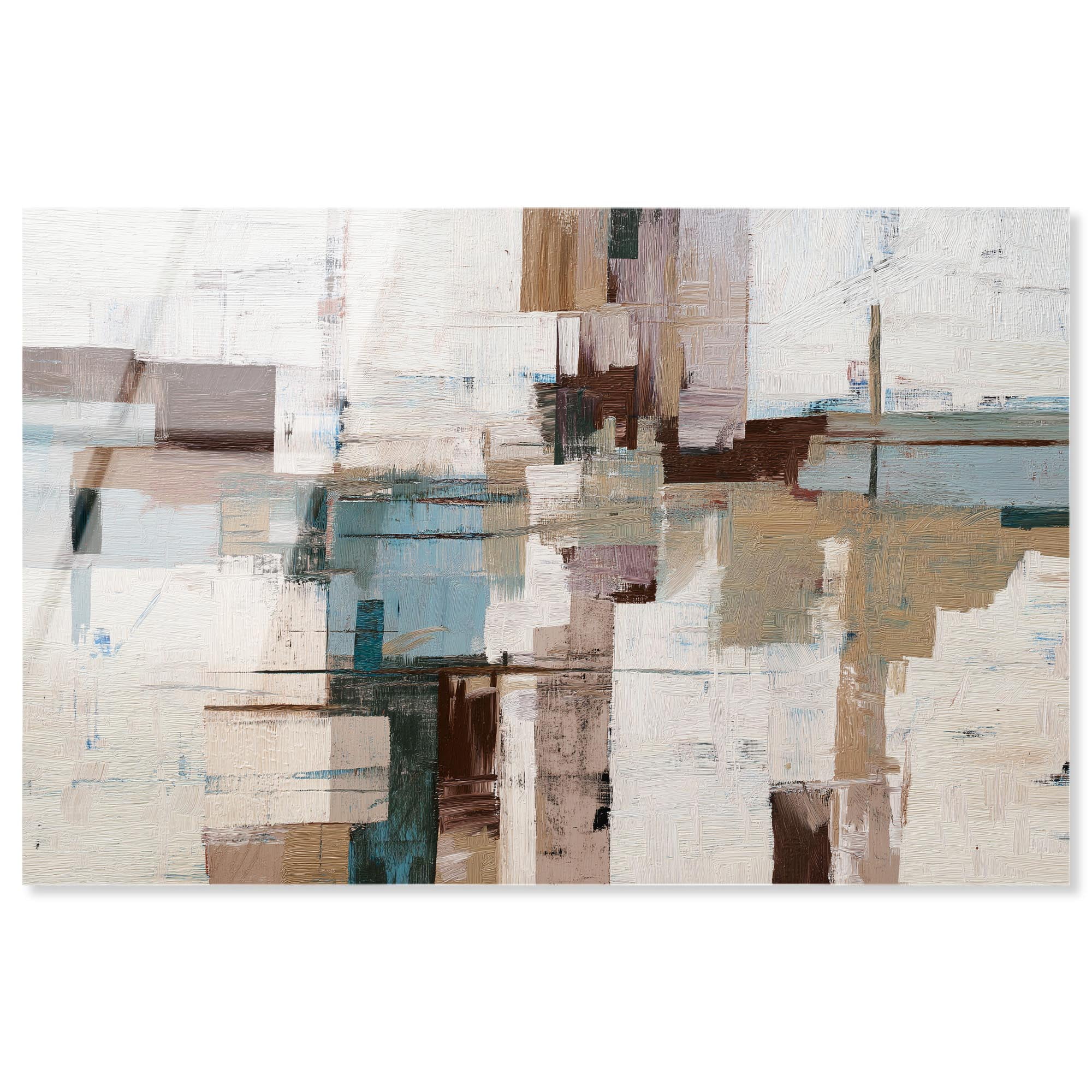 Earth Tone Grid Acrylic Print Boho Wall Art by Art Remedy, Ready to ...