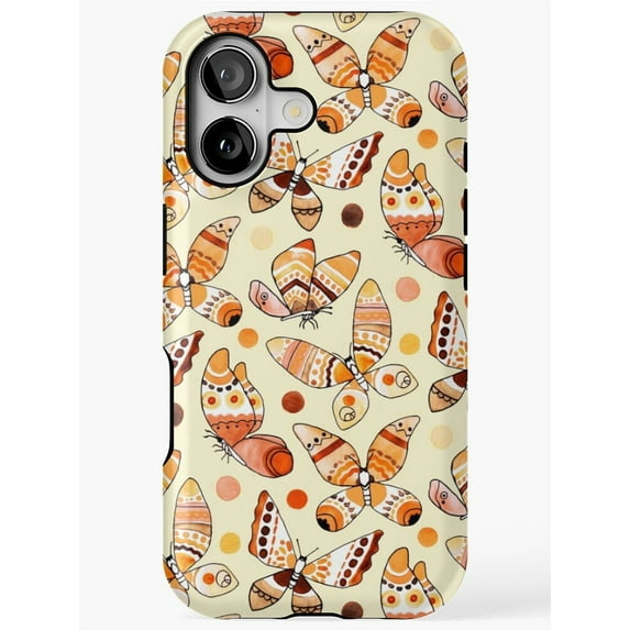 Earth Toned Butterflies Art Phone Case for iPhone 11 12 13 14 15 16 17 ...