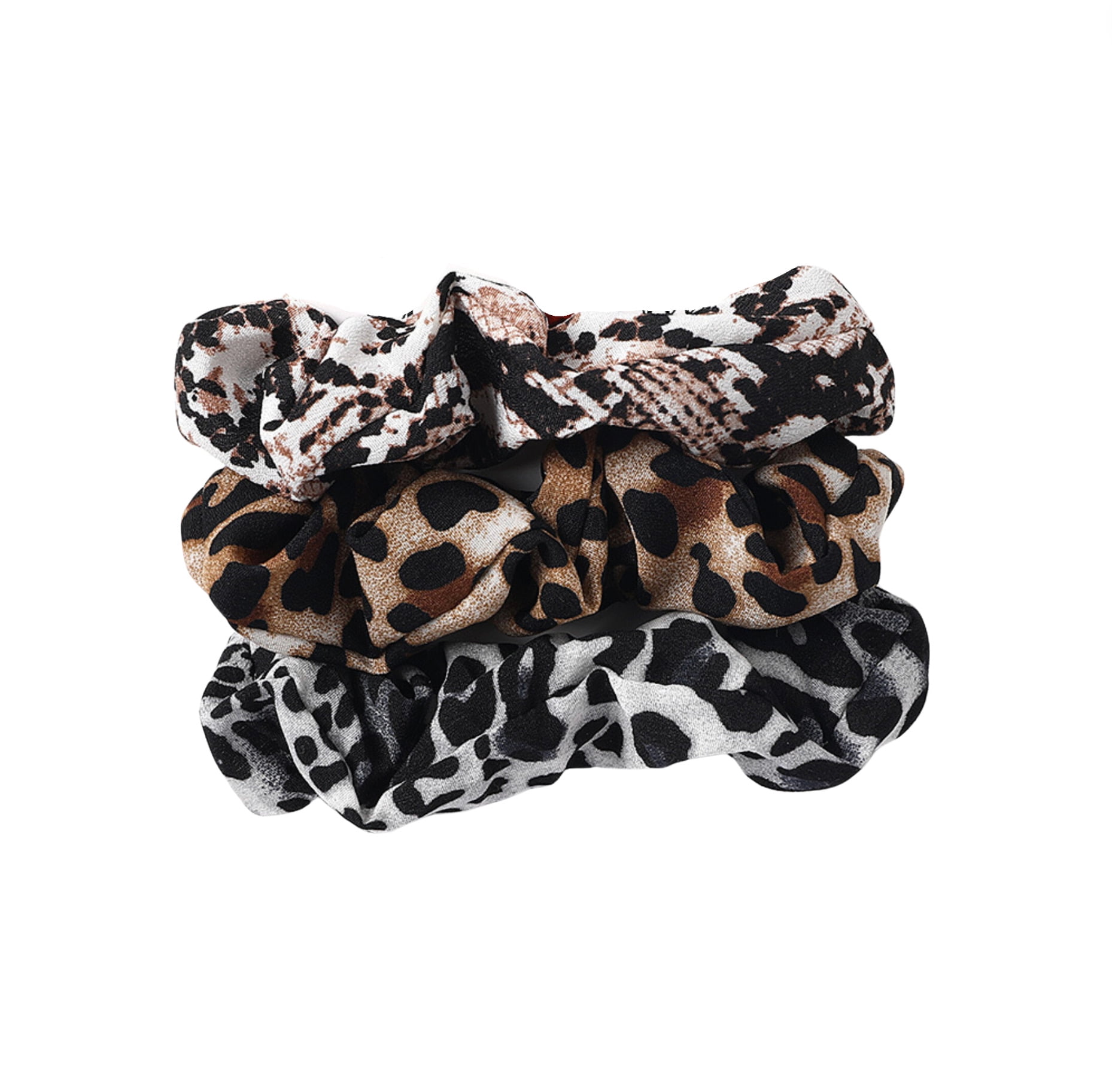 Earth Toned Cheetah Print Set Of 3 Scrunchies - Walmart.com