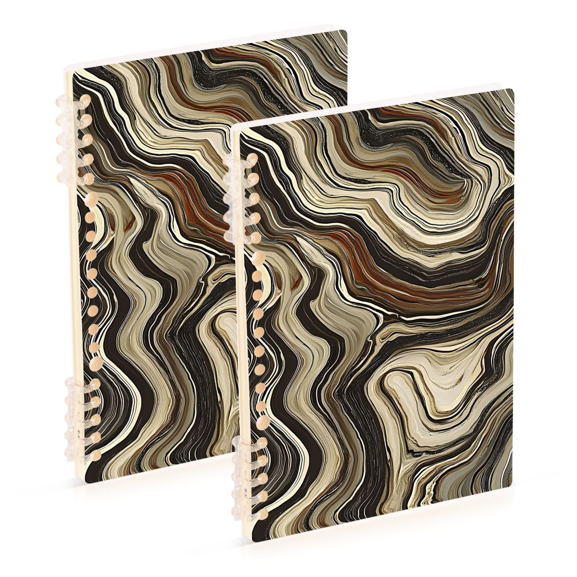 Earth Toned Marble Notebooks 2 Pcs 1-subject Journal 60 Sheets A5 ...