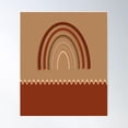 Earth Toned Rainbow And Cross Stitching Poster Wall Art Modern Wall ...
