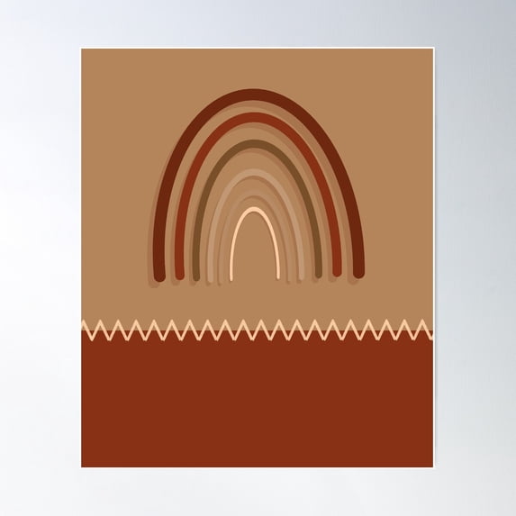 Earth Toned Rainbow And Cross Stitching Poster Wall Art Modern Wall ...