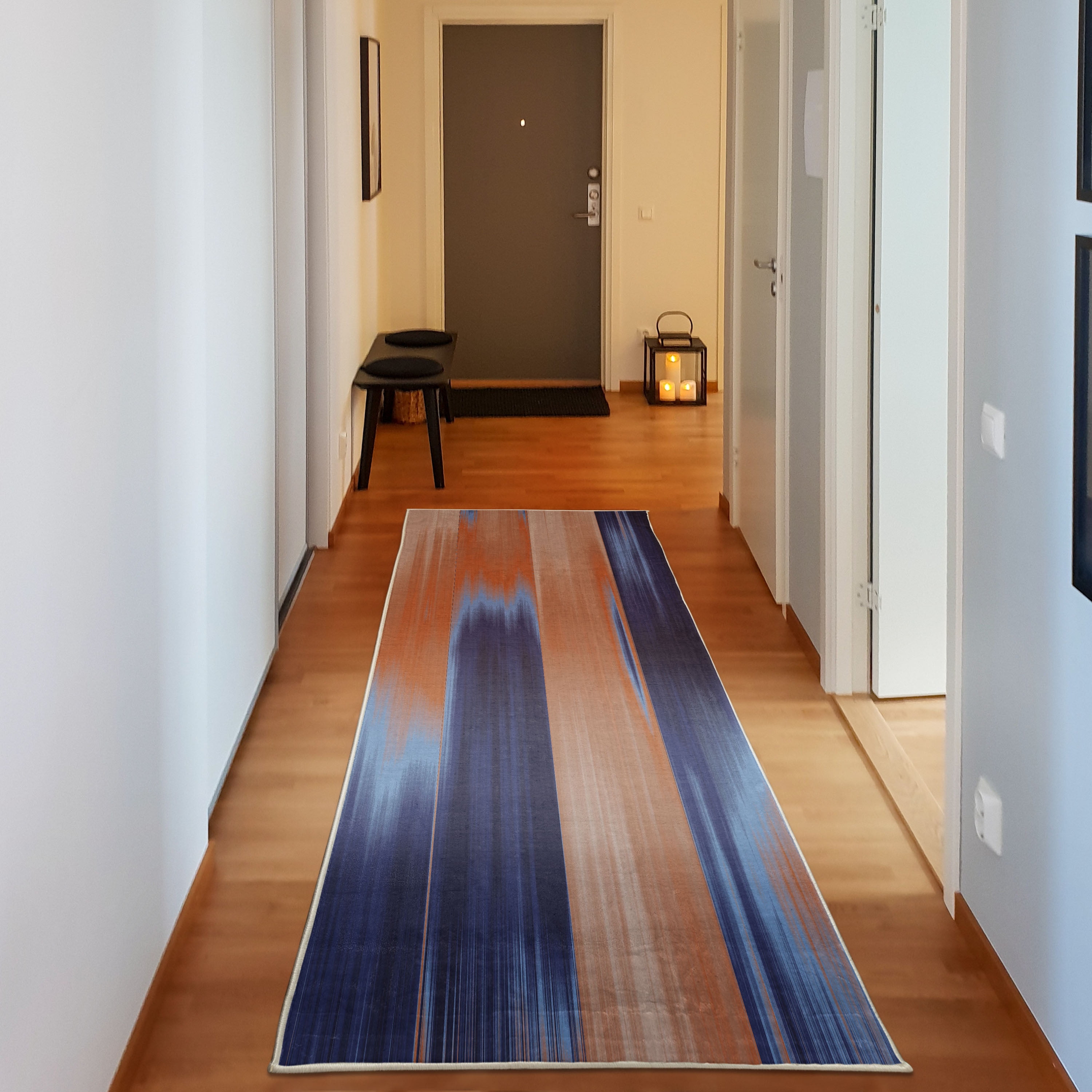 Earth Tones Decorative Rug, Abstract Modern Design Ombre Inspired ...