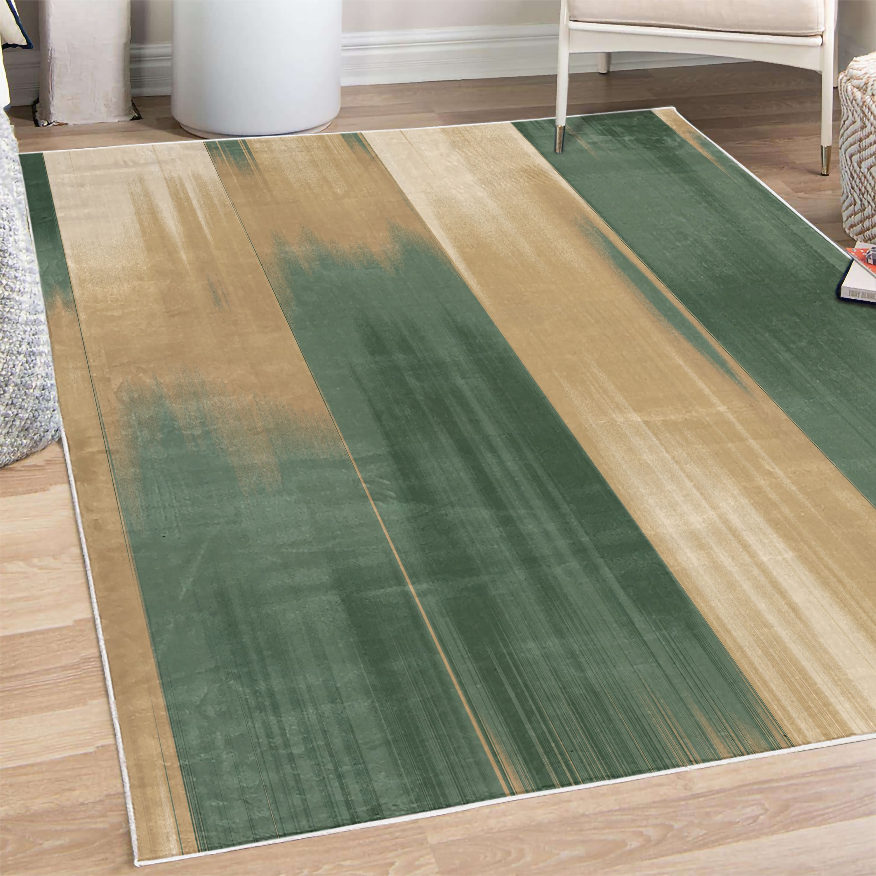 Earth Tones Decorative Rug, Abstract Modern Design Ombre Inspired ...