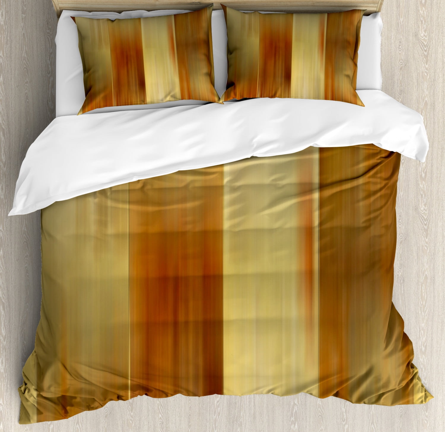 Earth Tones Duvet Cover Set King Size, Abstract Modern Design with ...