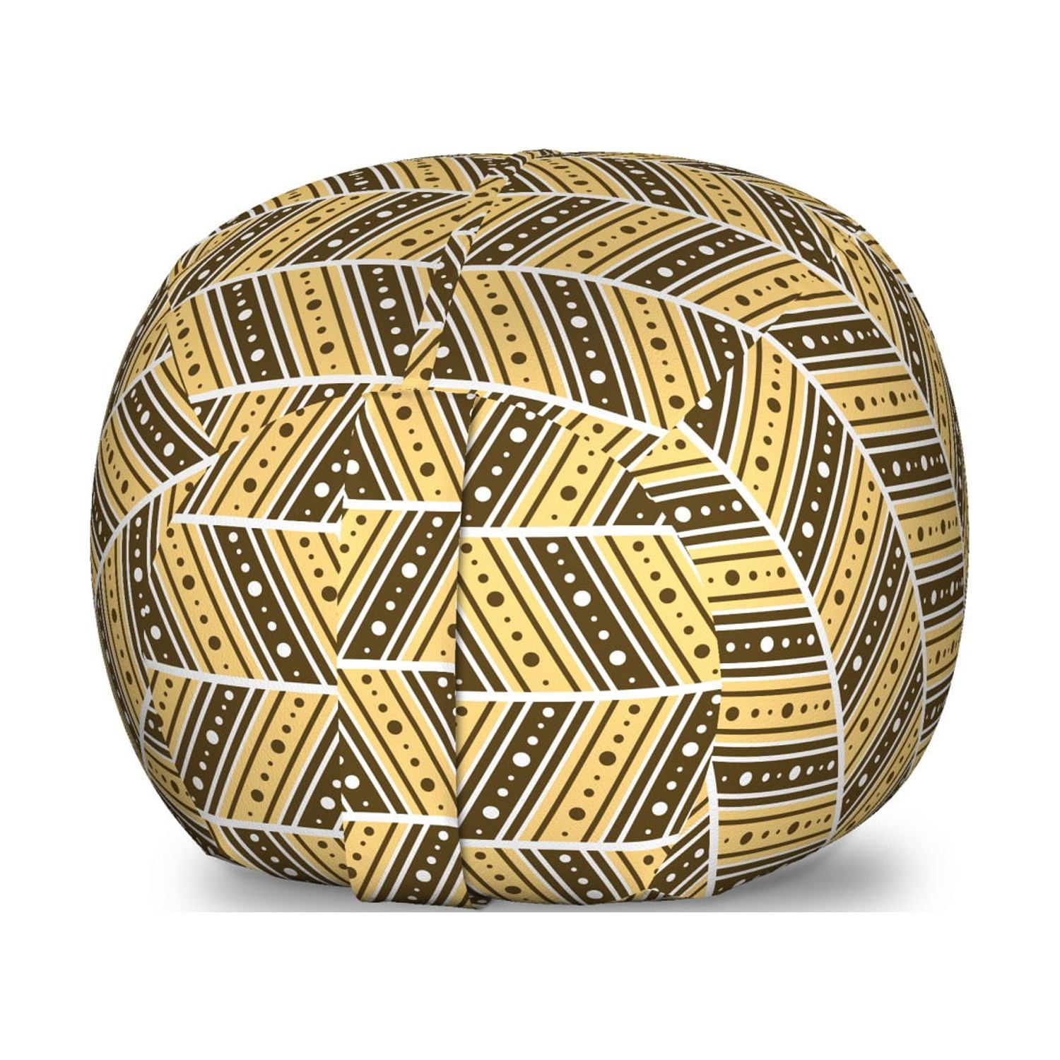 Earth Tones Storage Toy Bag Chair, Abstract Asymmetric Lines with Inner ...
