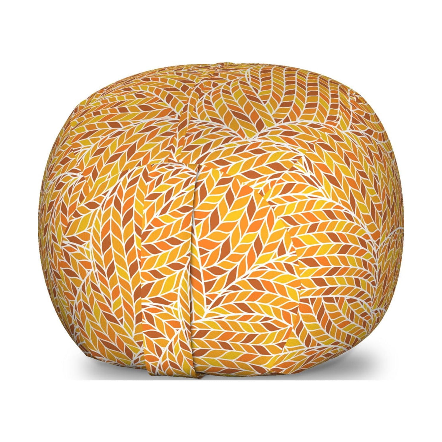 Earth Tones Storage Toy Bag Chair, Autumn Season Colors Digital Leaves ...