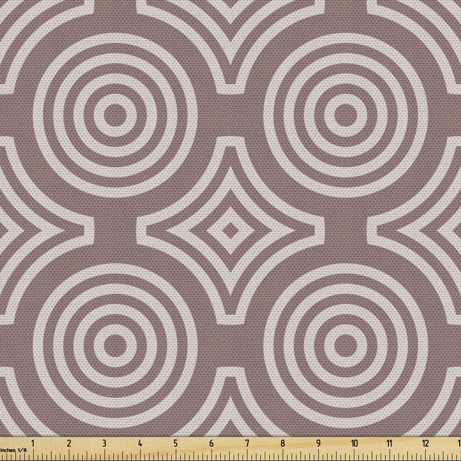 Ambesonne Earth Tones Fabric by the Yard Upholstery, Geometric, 1 Yard ...