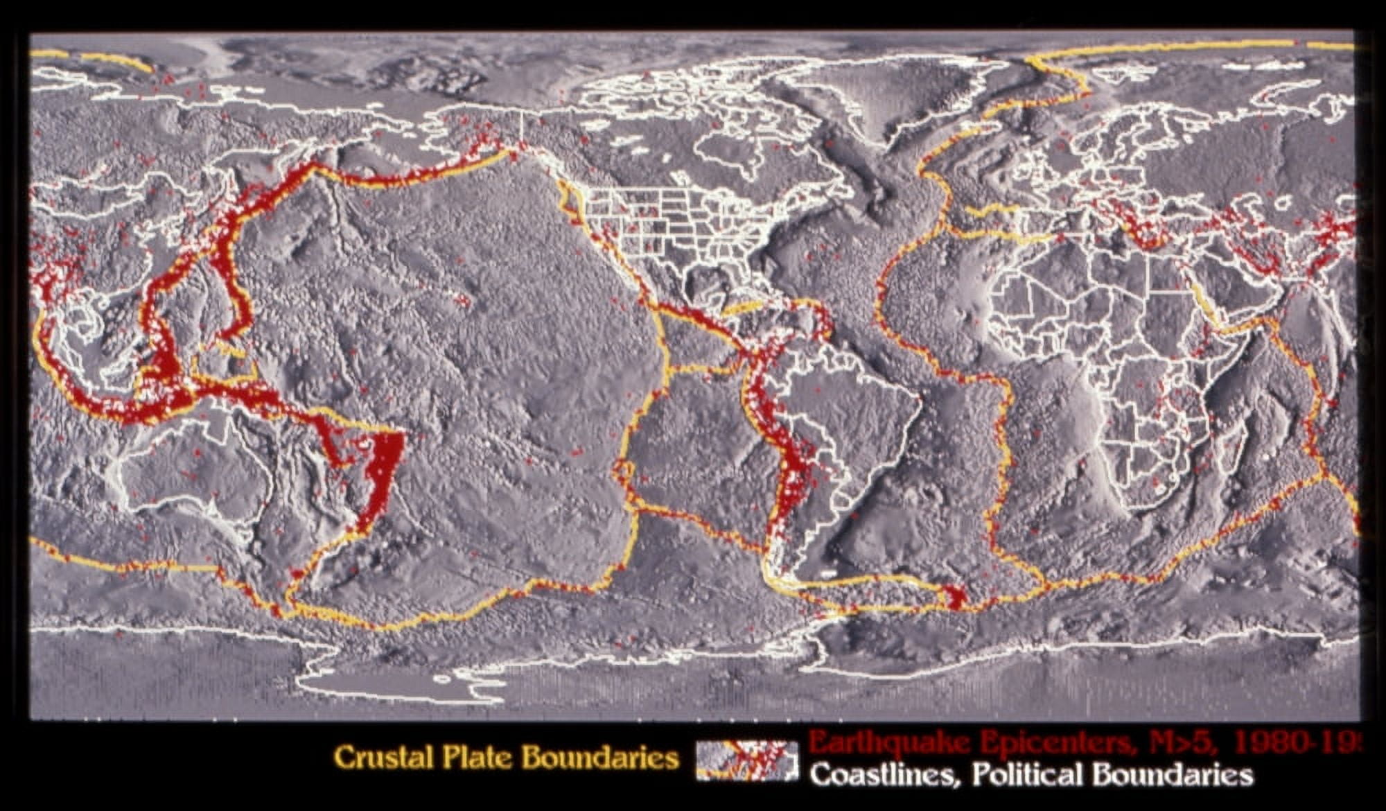 Earth Topography. Ndigital Image Of The Topography Of The Earth ...
