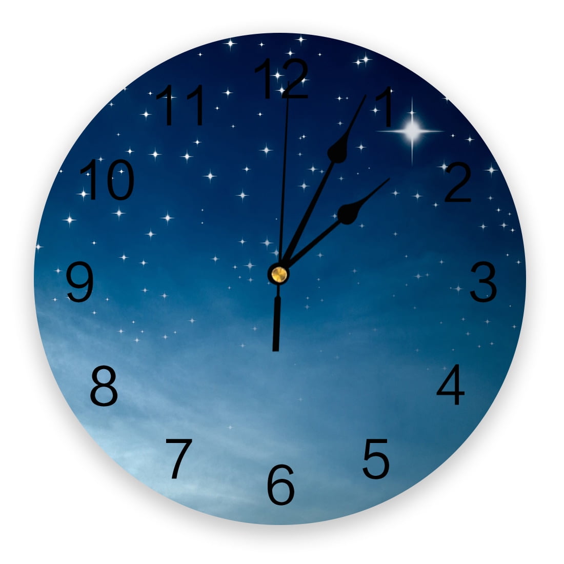 Earth Universe Space And Stars Wall Clock For Home ration Living Room ...