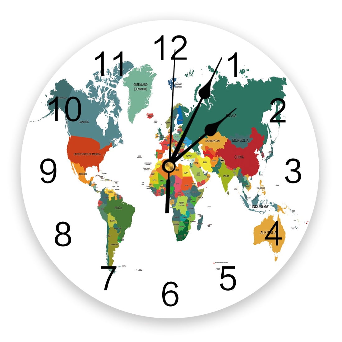 Earth Universe Space And Stars Wall Clock For Home ration Living Room ...