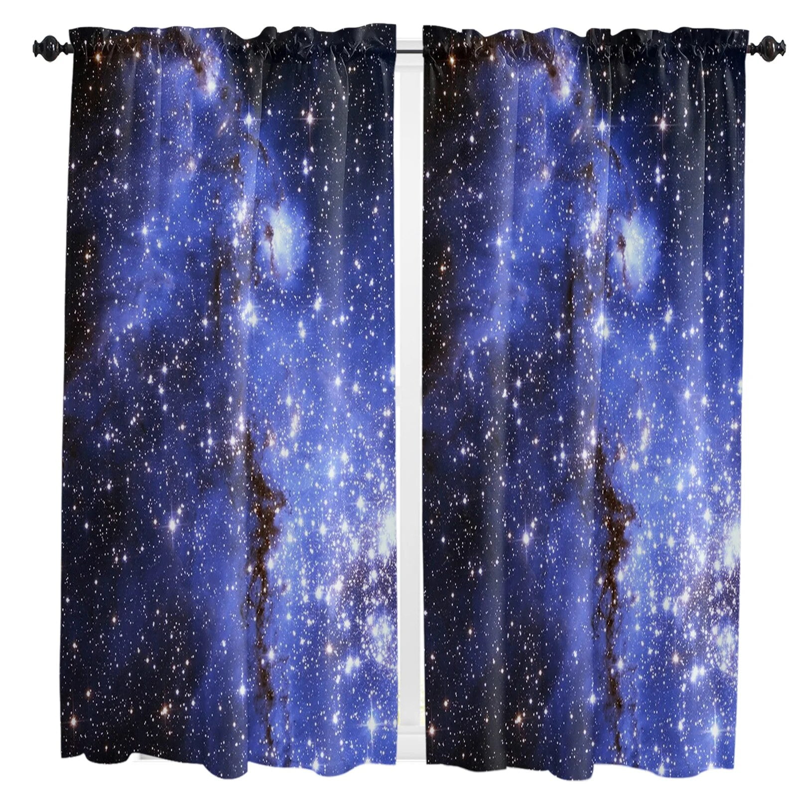 Earth Universe Space And Stars Window Curtains for Living Room the ...