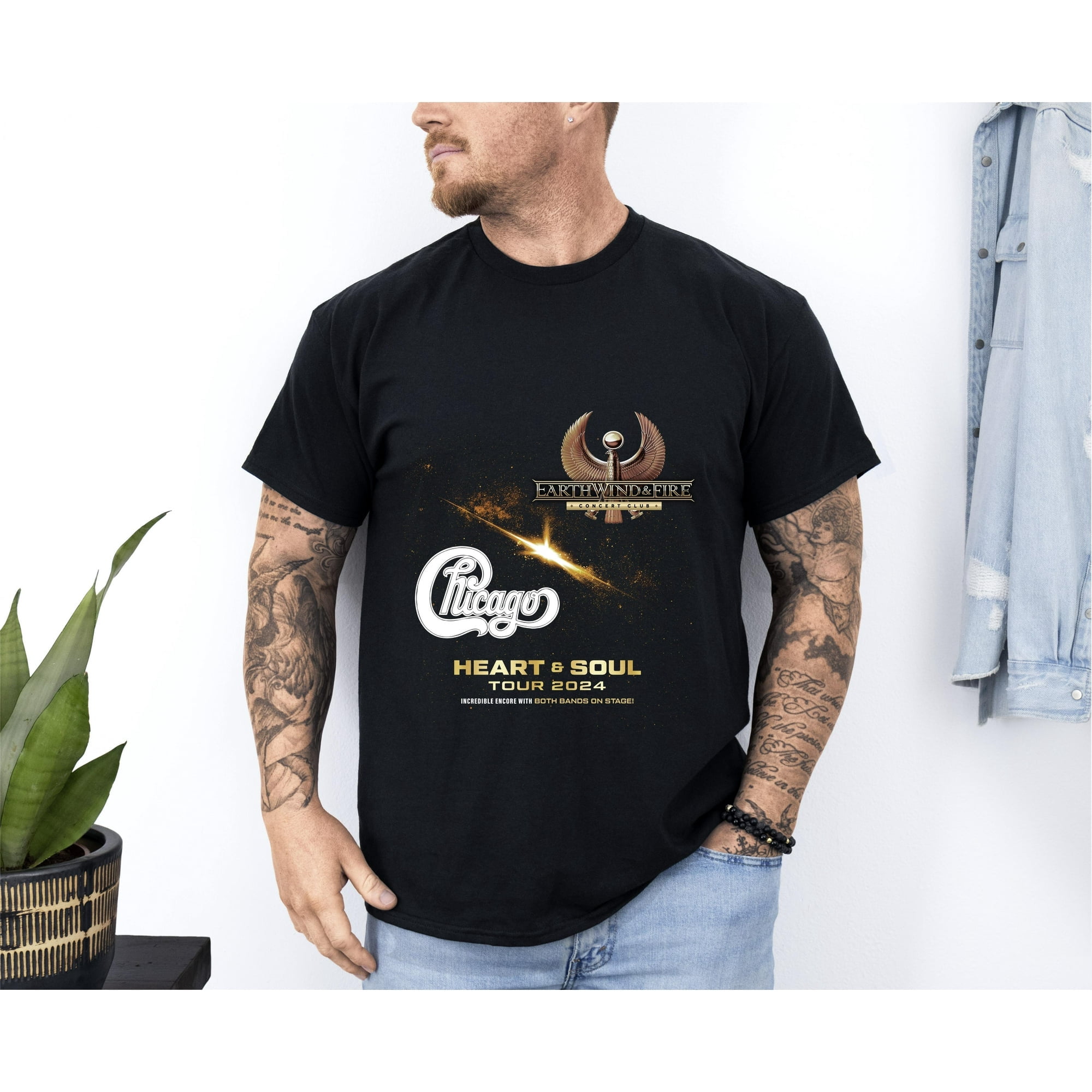 Earth Wind And Fire And Chicago Tour 2024 Shirt, Heart & Soul Tour 2024 ...
