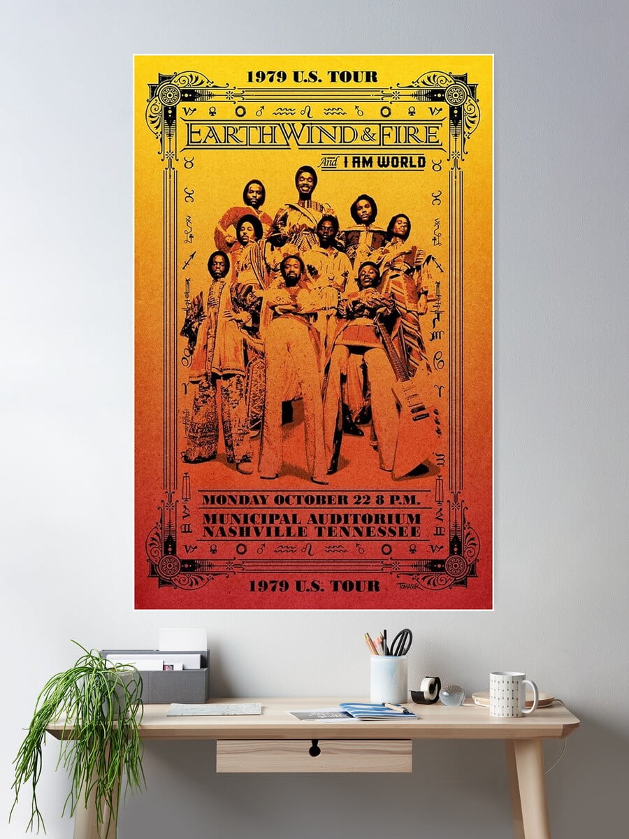 Earth Wind And Fire Concert Poster Wall Art, Modern Wall Decor For ...