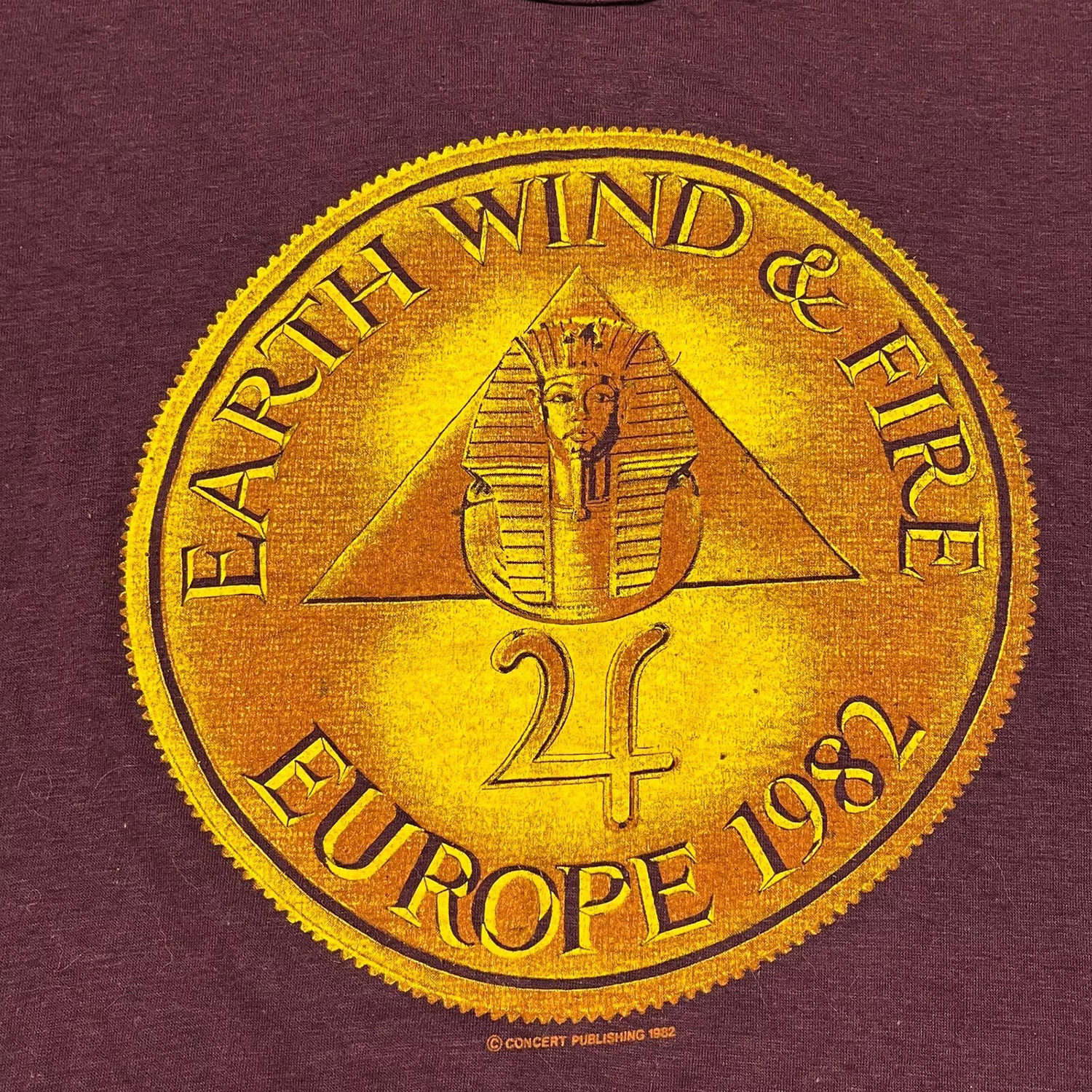 Earth Wind And Fire Vintage 80s T Shirt Tour Concert Single Stitch Jazz ...