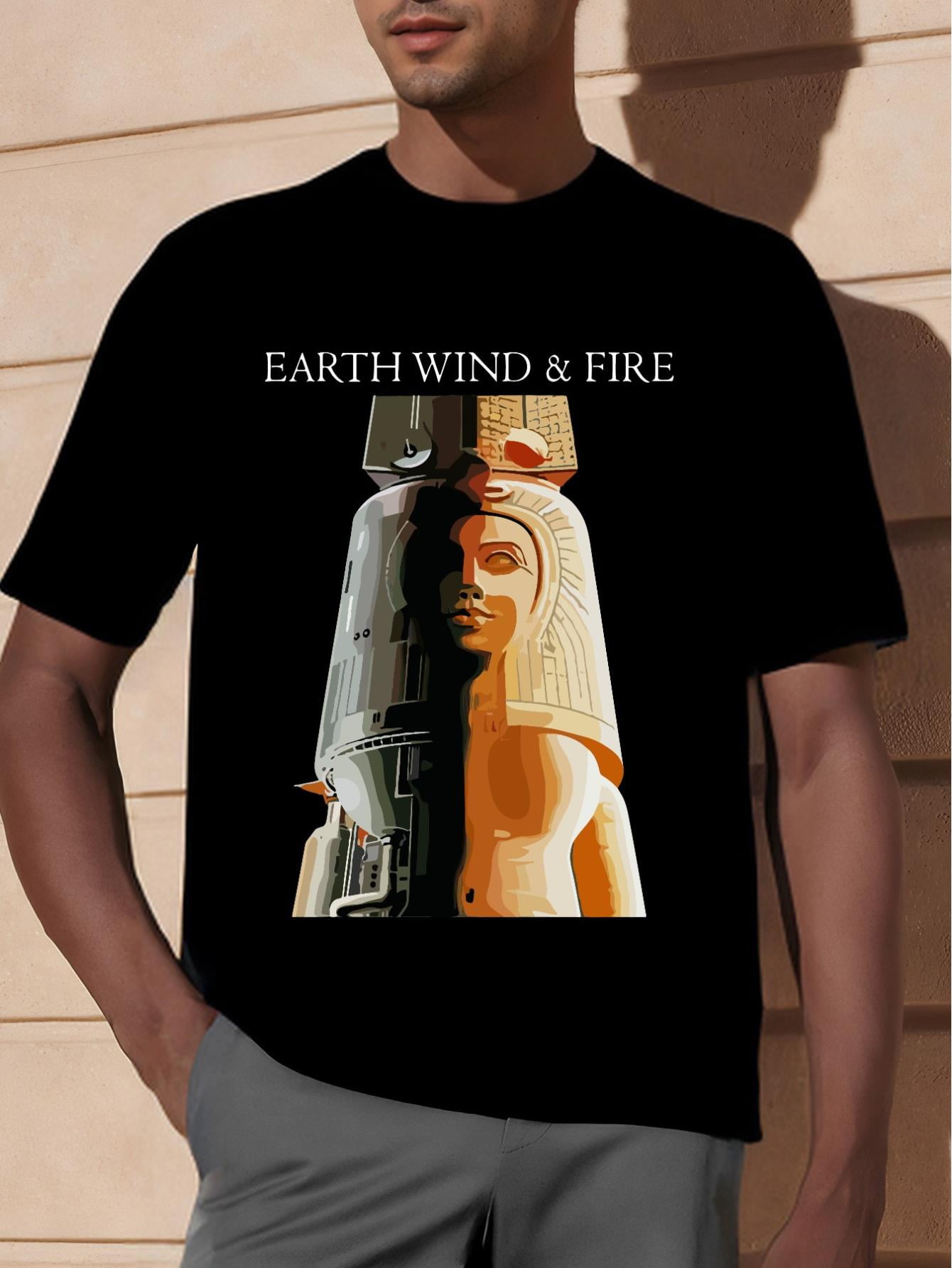 Earth, Wind & Fire BK 4 25553 funny Mens Short Sleeve Graphic T-shirt Collection black - Walmart.com