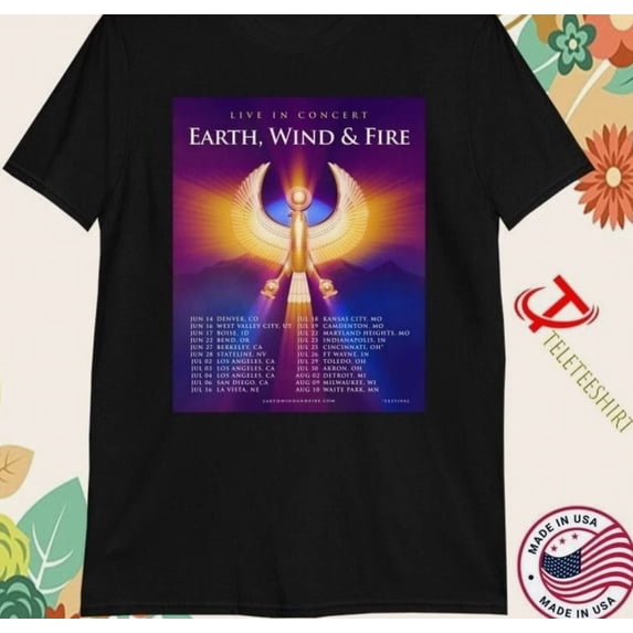 Earth Wind & Fire Live In Concert Summer Tour 2025 Fan Gifts Concert T ...