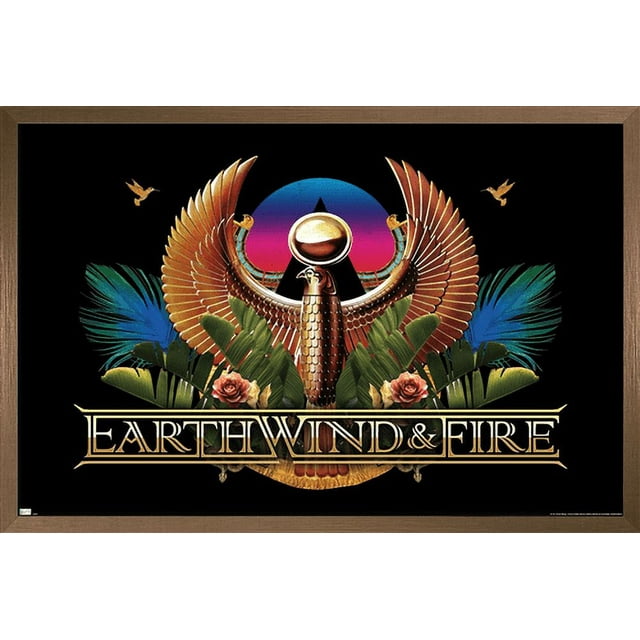 Earth Wind & Fire - Logo Wall Poster, 22.375" x 34", Framed - Walmart.com