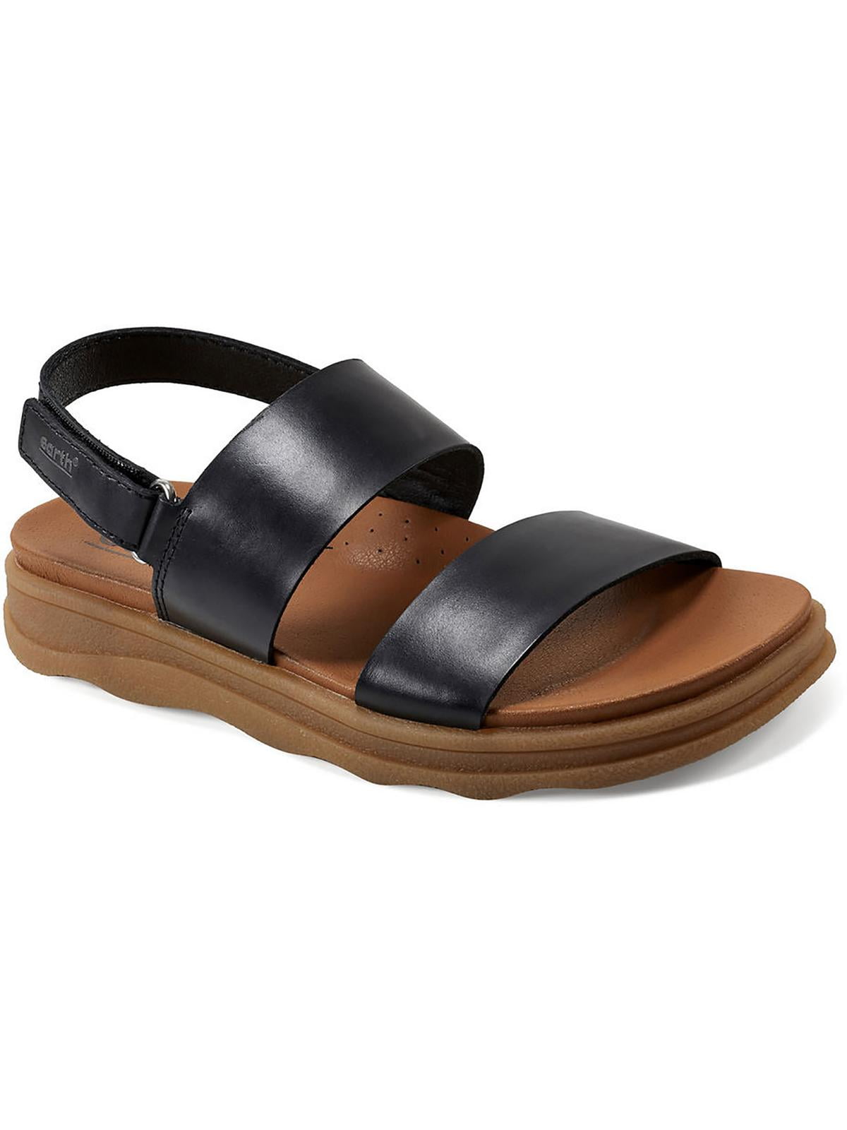 Earth Womens Leah Laceless Leather Strappy Sandals - Walmart.com