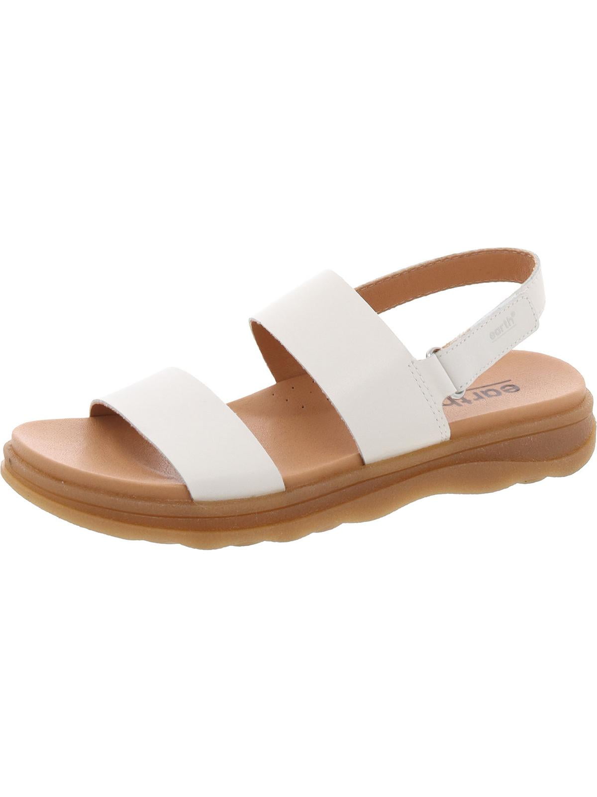 Earth Womens Leah Laceless Leather Strappy Sandals - Walmart.com