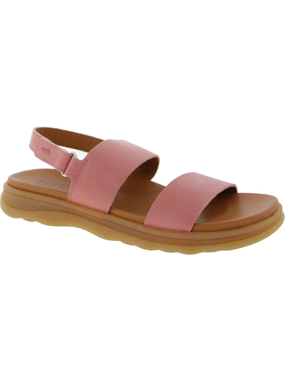 Earth Womens Leah Laceless Leather Strappy Sandals - Walmart.com