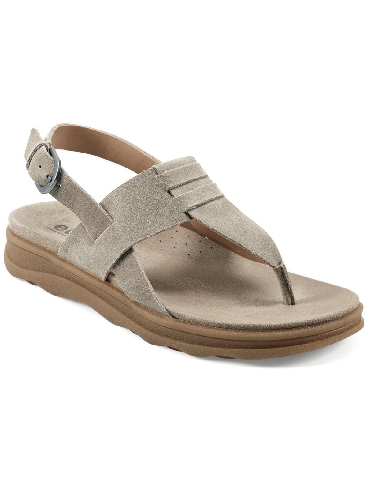 Earth Womens Luciana 8 Suede Thong Slingback Sandals - Walmart.com